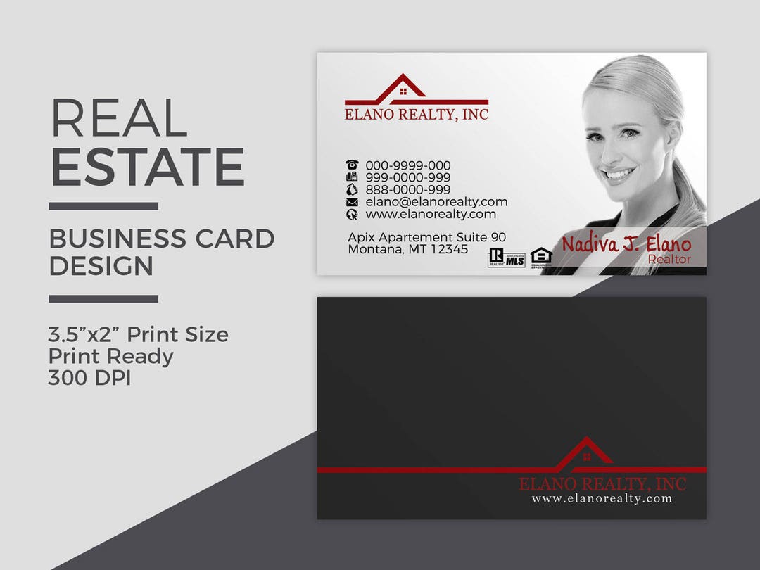 Real Estate Business Card Design - Realtor Business Card - Brokerage ...