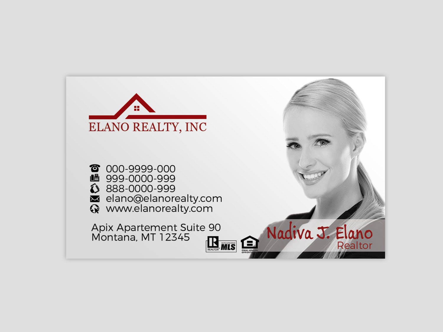 Real Estate Business Card Design - Realtor Business Card - Brokerage ...