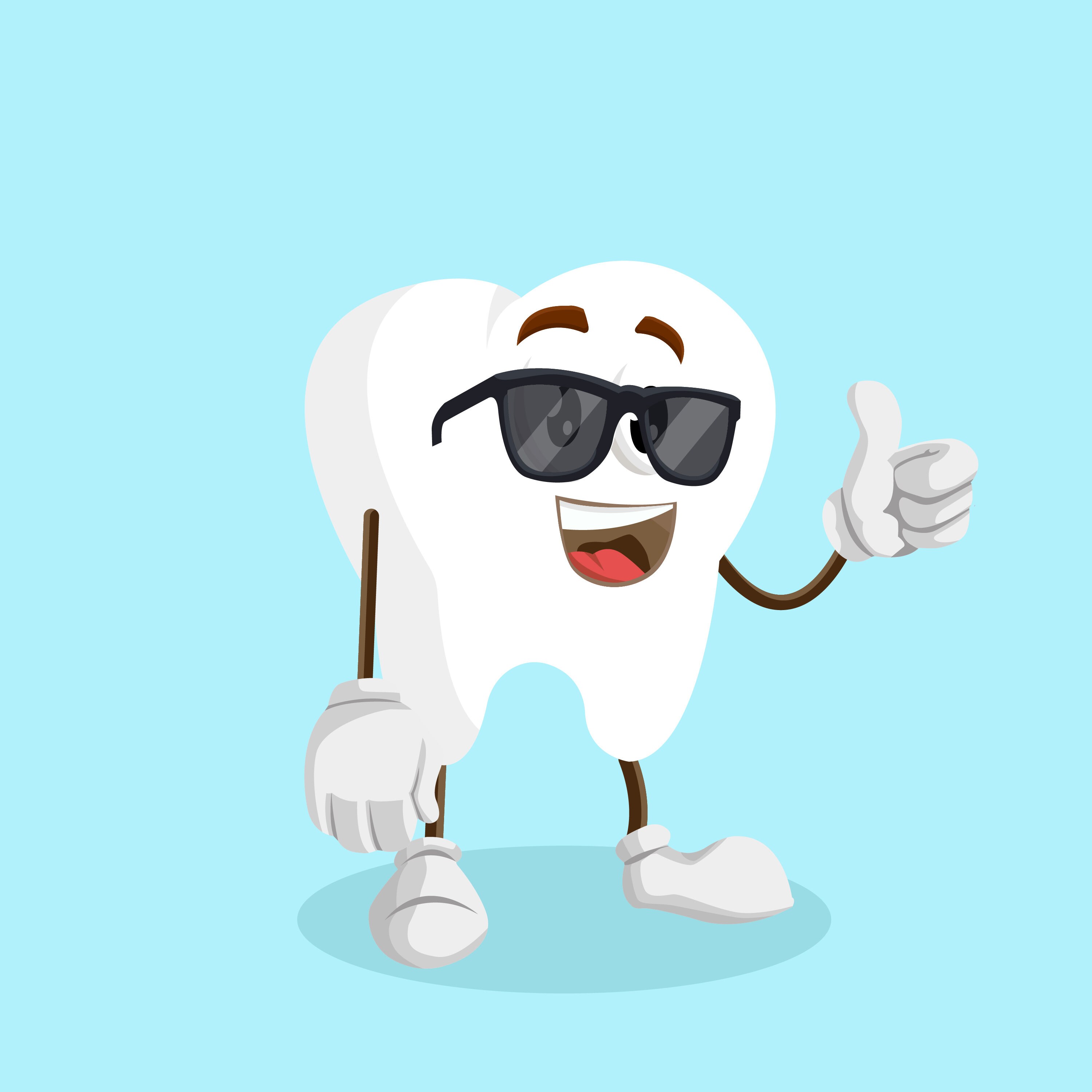 11 Poses Tooth Logo Mascot Character, Instant Download, Tooth Mascot ...
