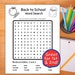 Back to School Word Search Black and White, Second Grade Back to School ...