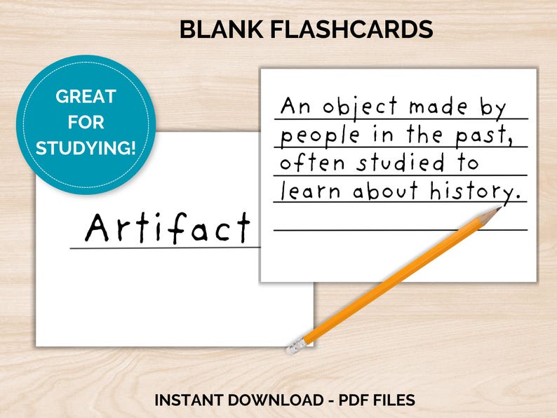 Blank Flashcards, Printable Flashcards PDF Files, DIY Flashcards - Etsy Australia