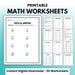 2nd Grade Math Worksheets, Vertical Addition and Subtraction - Etsy Canada