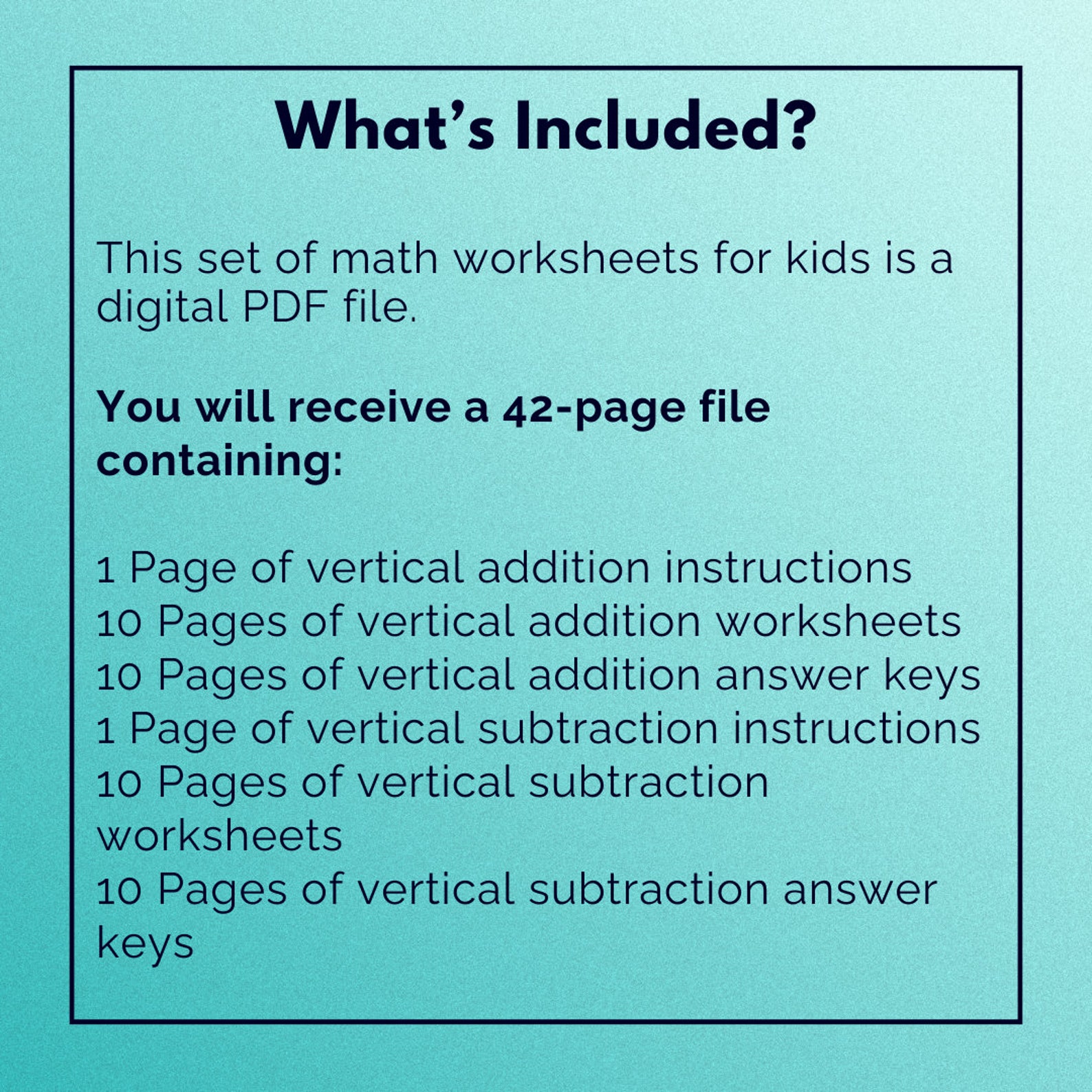 2nd Grade Math Worksheets, Vertical Addition and Subtraction - Etsy