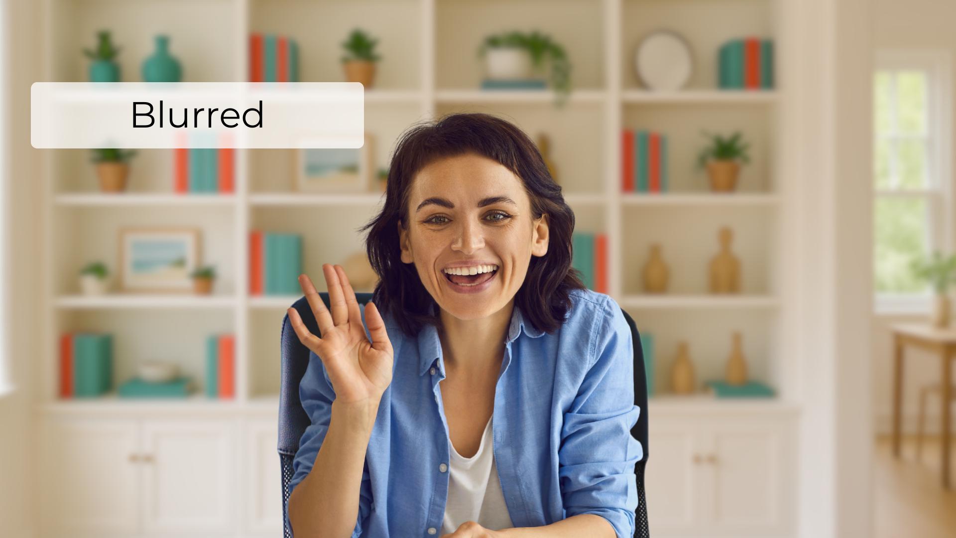 Colorful Bookshelf Zoom Background, Eclectic Virtual Meeting Background ...