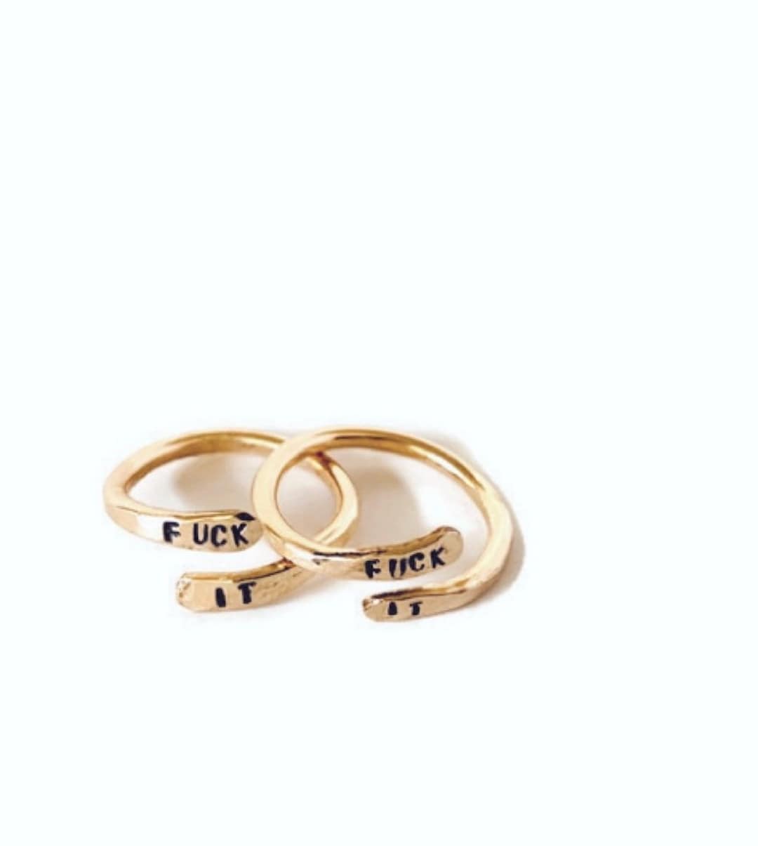 Fuck It Ring, Wrap Ring, Gold Fill Wrap Ring, Sterling Wrap Ring, Fuck Jewelry, Fuck It, Gold ...