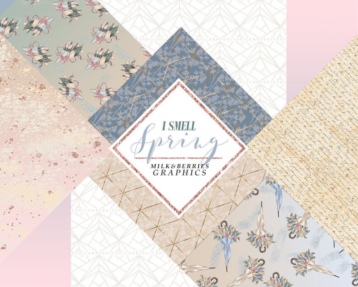 I Smell Spring: Clipart Planner Graphic Flower Tulips - Etsy