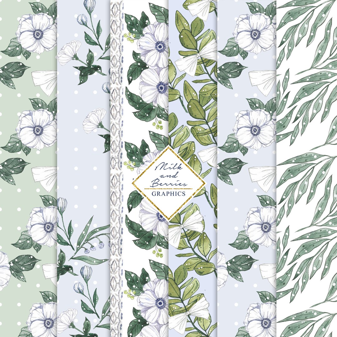 Plant Lady: Digital Paper, Background, Graphic, Clipart, Scrapbook ...