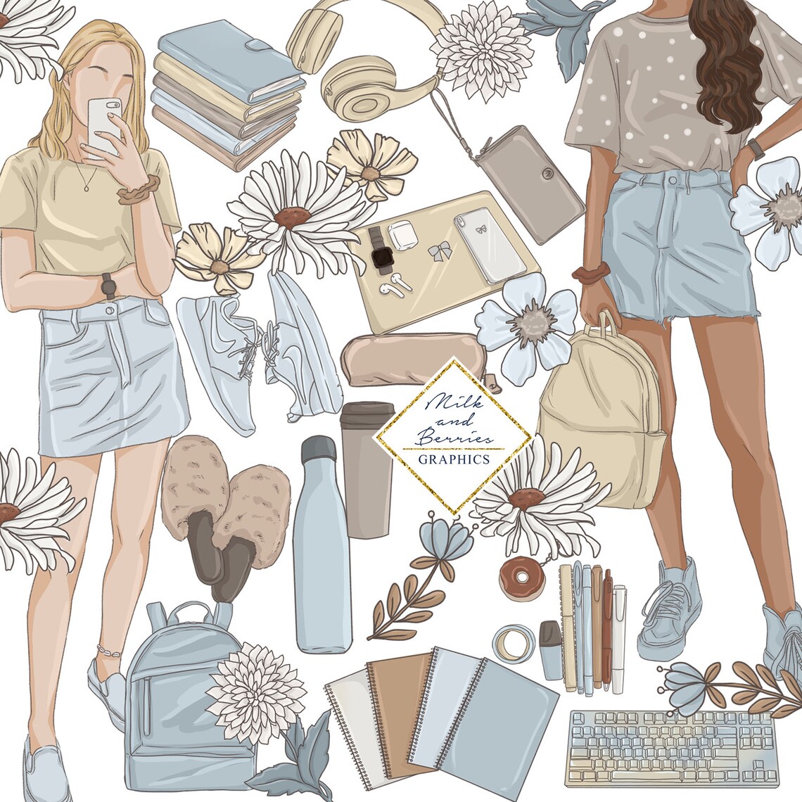 Back to School : Clipart Planner Graphic Planner Sticker - Etsy