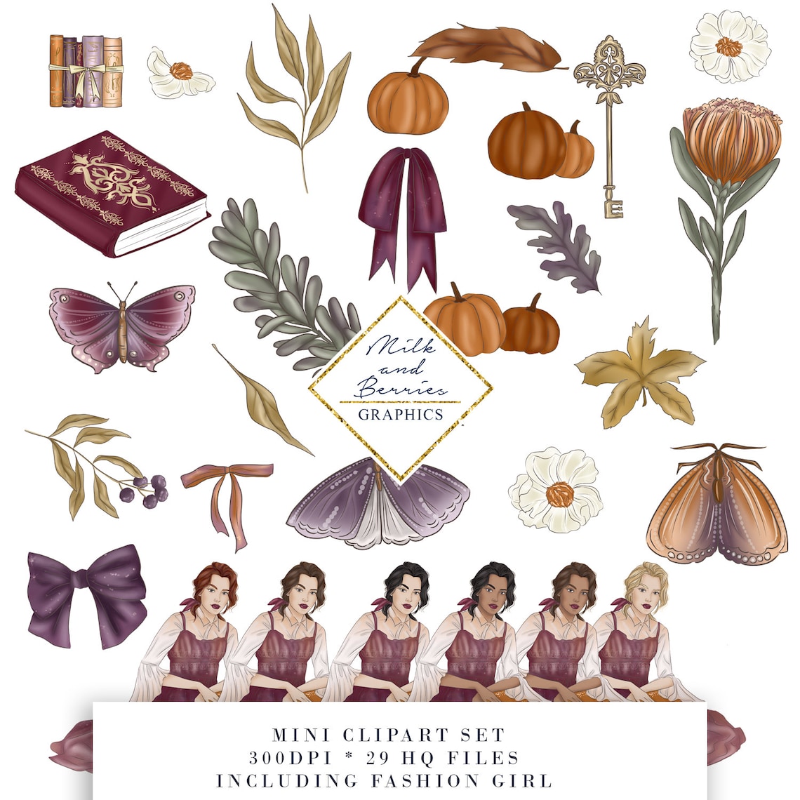 Fairytale: Mini Clipart Set Graphic Scrapbook Material - Etsy