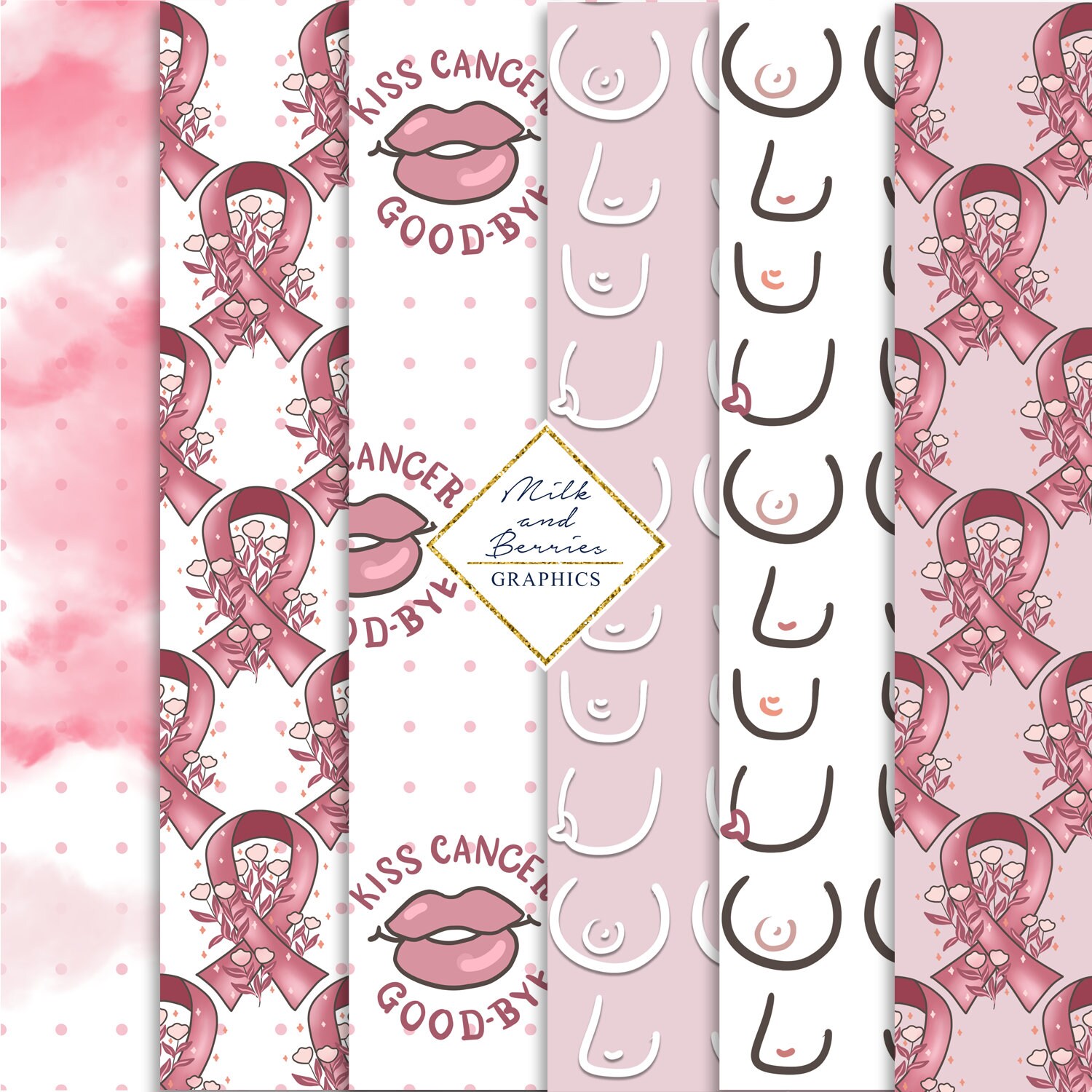 Breast Cancer Awareness: Digital Paper Planner Graphic | Etsy