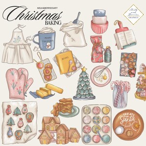 Christmas Baking: Clipart, Planner Graphic, Planner Sticker, Scrapbook ...