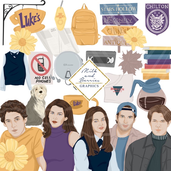 Gilmore Girl Clipart Etsy