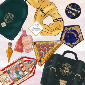 Wizarding World: Clipart, Planner Graphic, Planner Sticker, Scrapbook ...