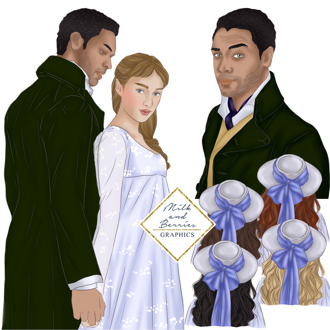 Bridgerton Fashion Girl Clipart: Planner Graphics (digital Download) - Etsy