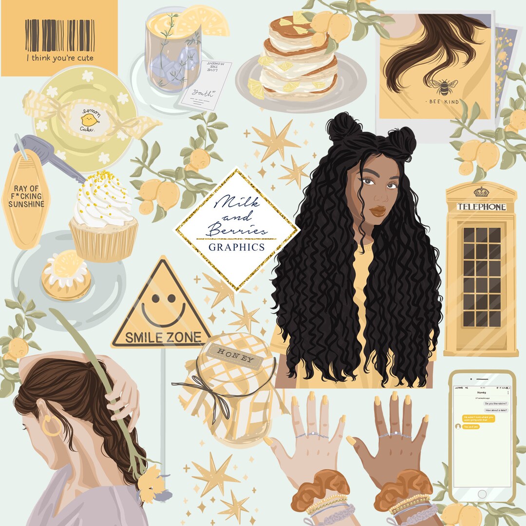 Yellow Not Mellow: Clipart, Planner Graphic, Planner Sticker, Scrapbook ...