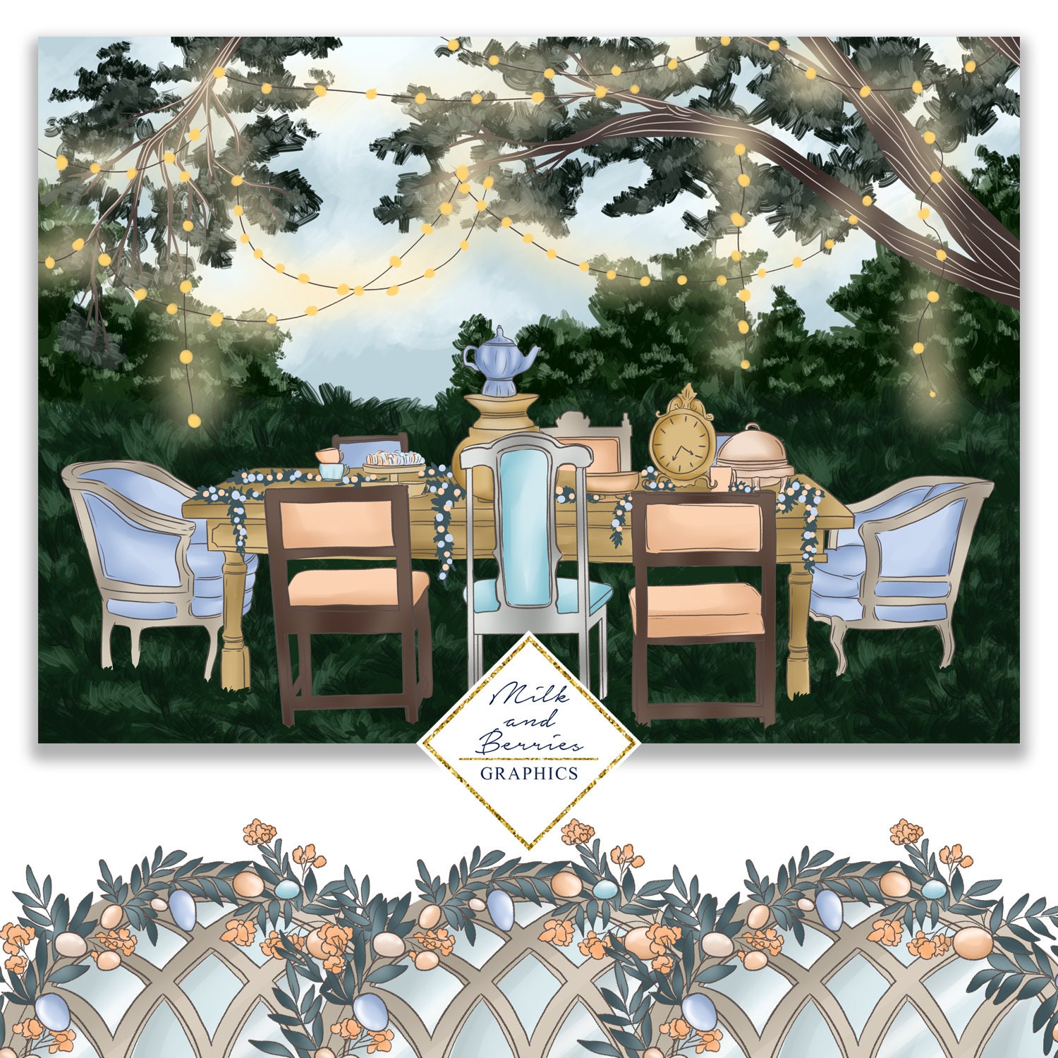 Easter in Wonderland: Scene Planner Graphic Planner Sticker - Etsy