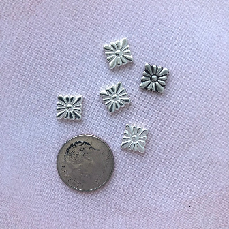 Sterling Silver Square Tile Casting Solderable Accent | Etsy
