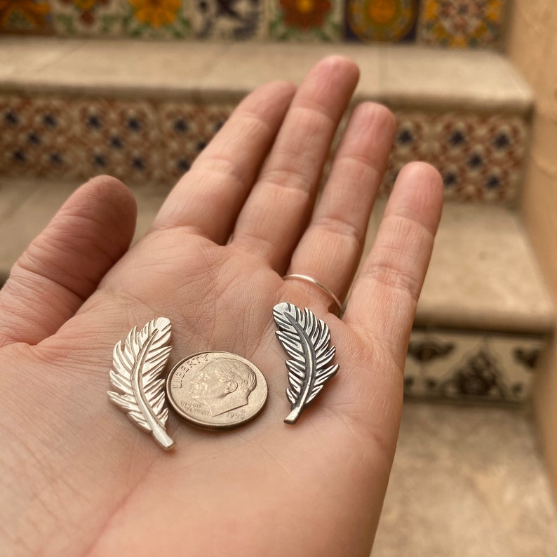 Large Sterling Silver Feather Casting Jewelry Supplies | Etsy