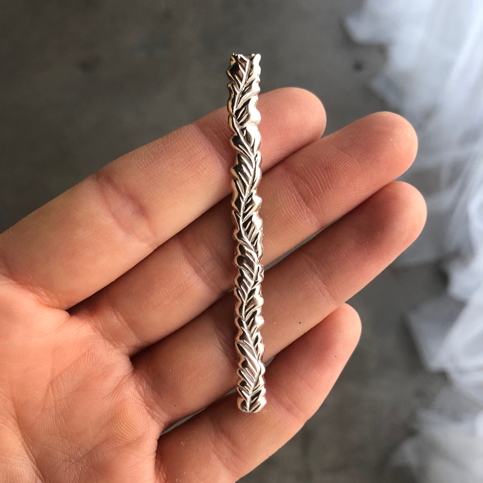 Silver Half Round Vine Ring Shank / Ring Blank for Jewelry Making, Ring ...
