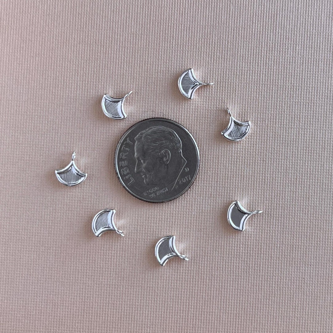 CONCAVE FAN DROP, Drop Fan Charm for Earrings, Bracelets & Necklaces - Etsy