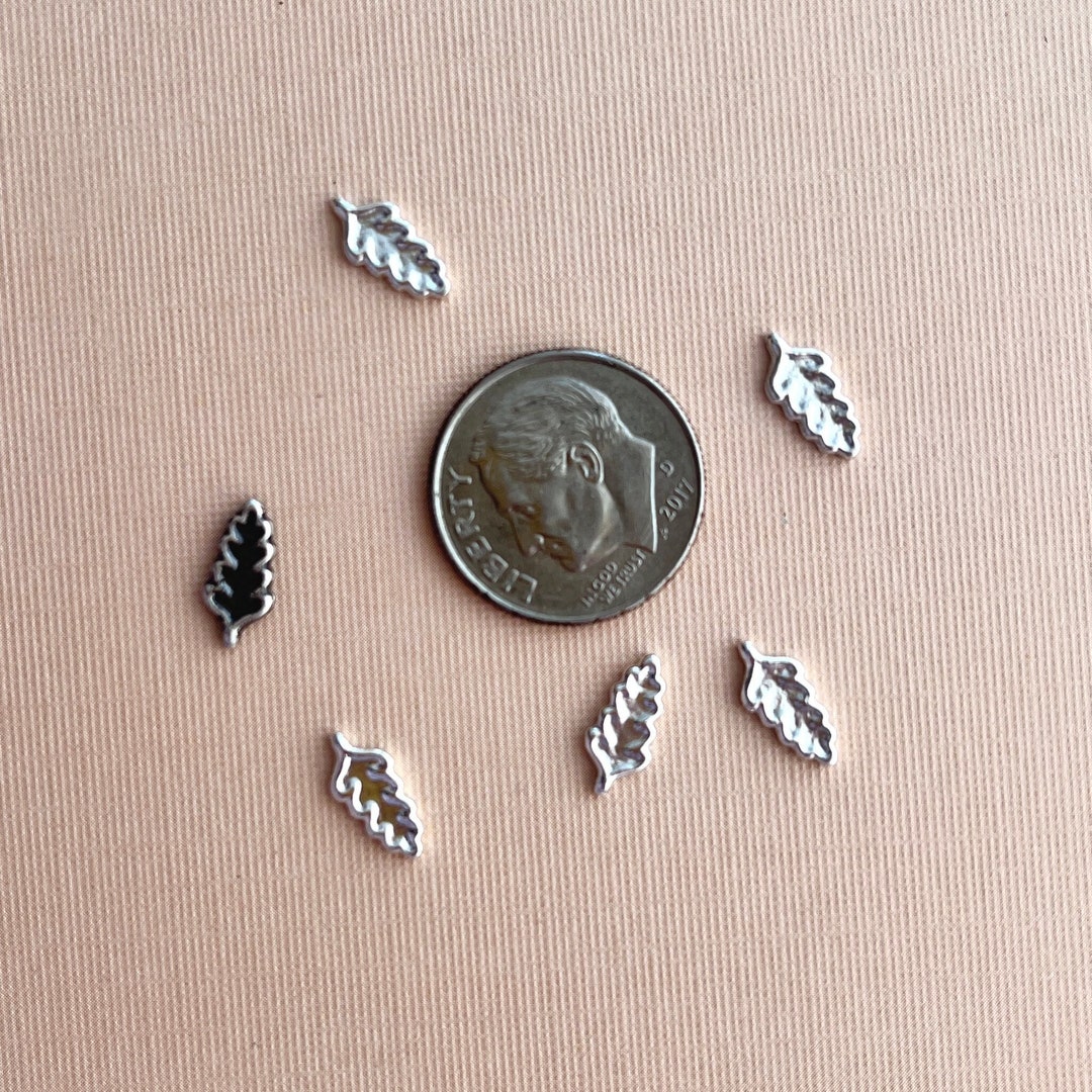 CONCAVE LEAF Casting, Decorative Silver Leaf Embellishment for ...
