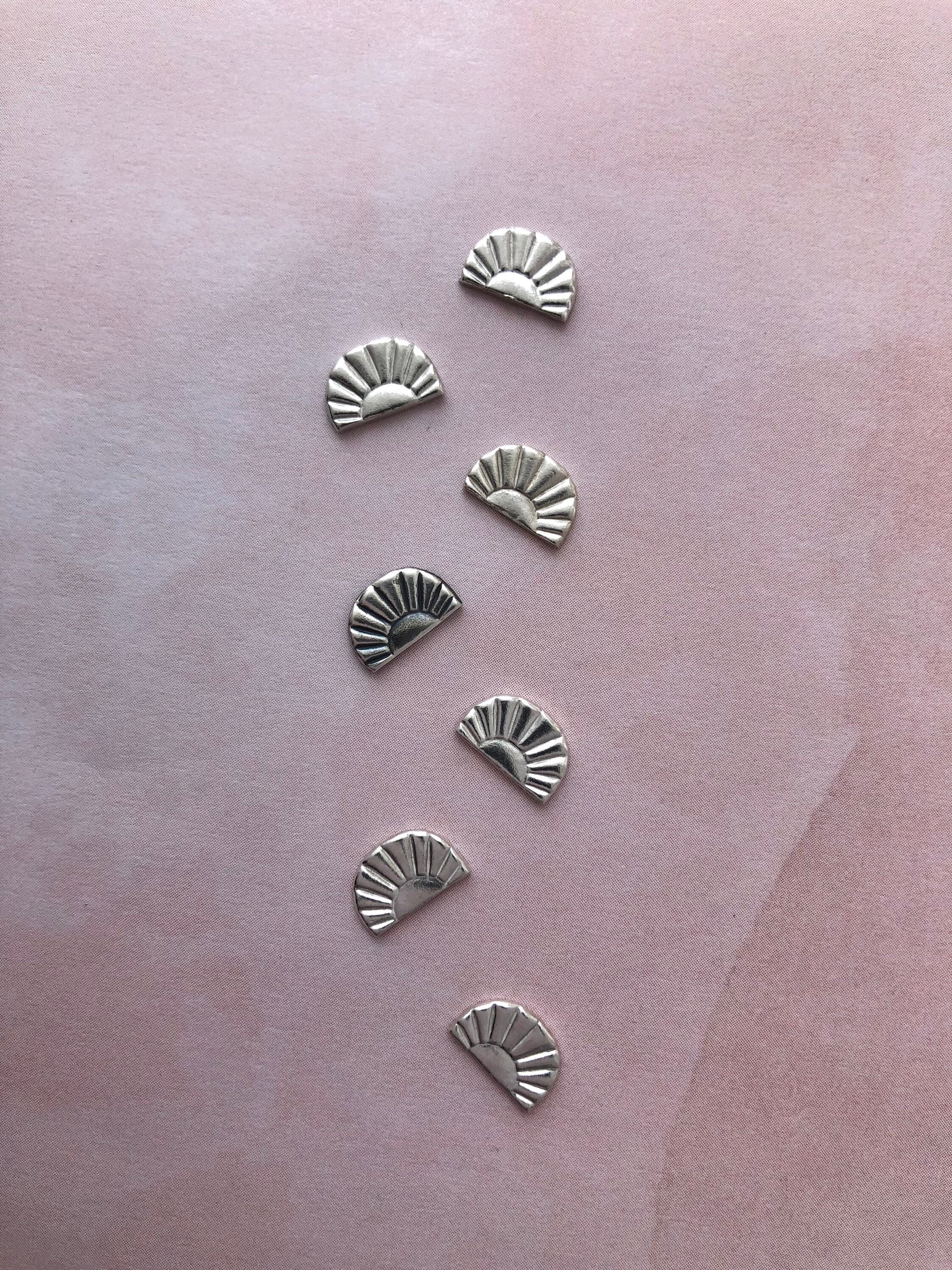 Silver Half Circle Sun Casting Sun Accent for Jewelry Making - Etsy