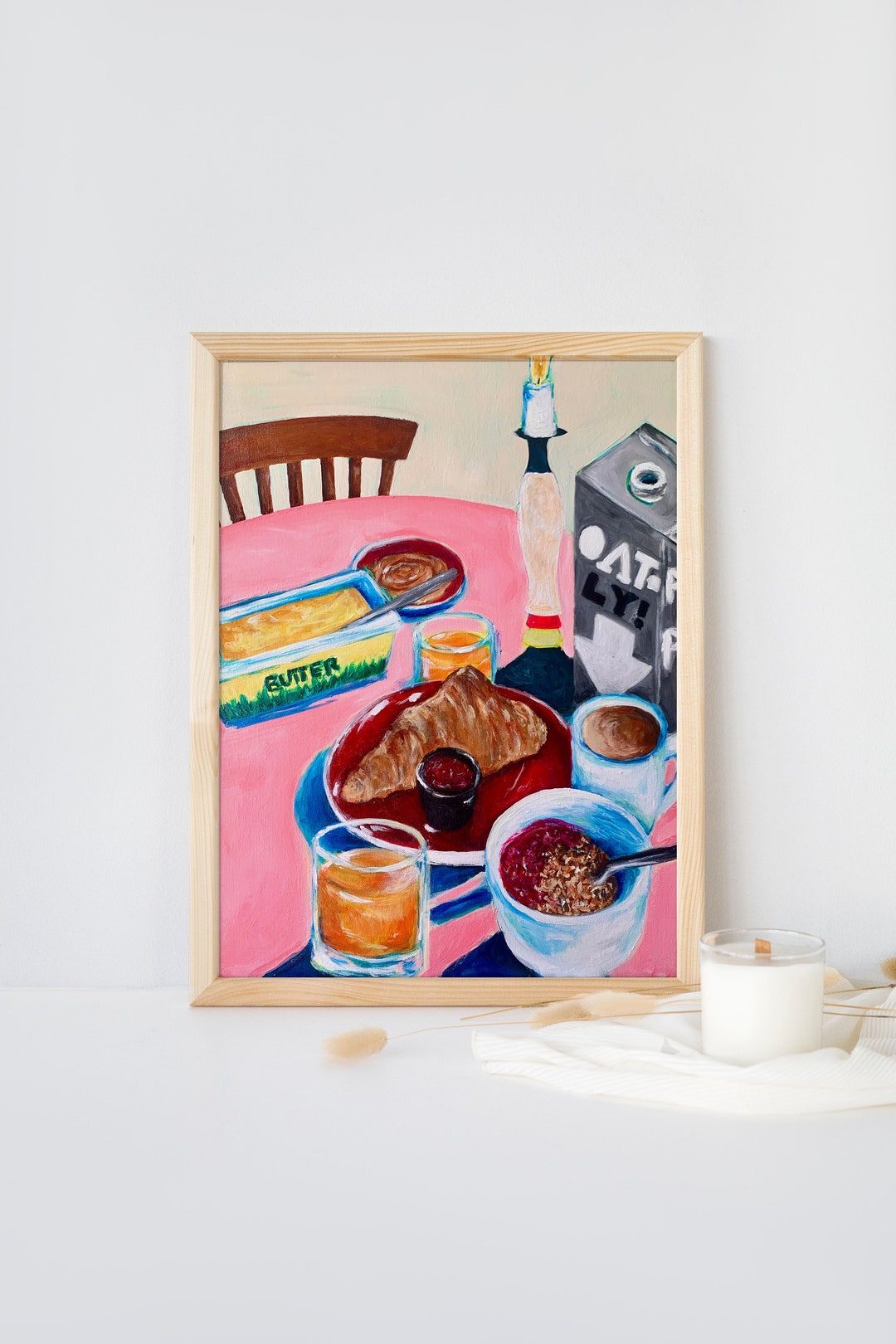 Brunch Art/breakfast Painting/breakfast Art/food Still Life/modern Wall ...