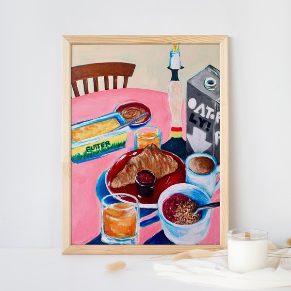 Breakfast Food Poster - Etsy
