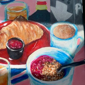 Brunch Art/breakfast Painting/breakfast Art/food Still Life/modern Wall ...