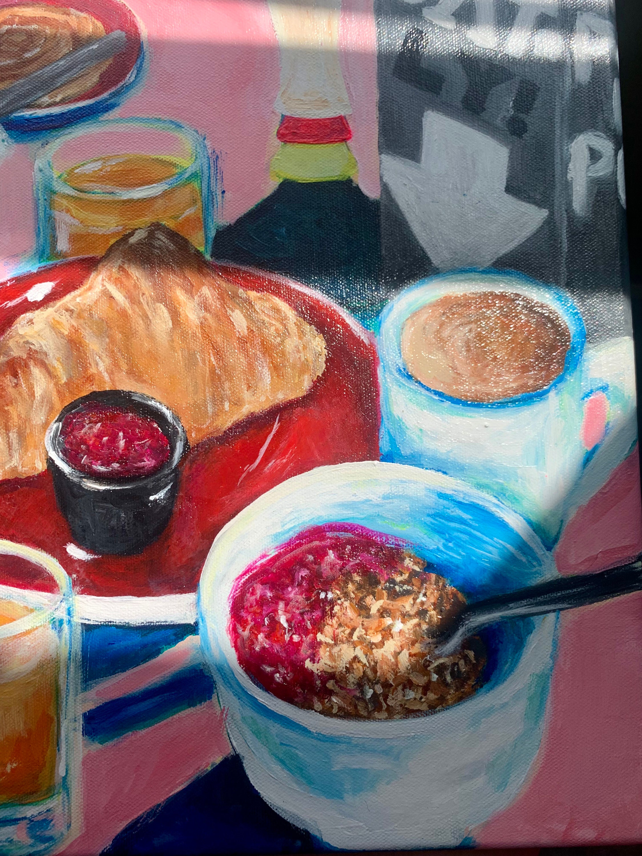 Brunch Art/breakfast Painting/breakfast Art/food Still Life/modern Wall ...