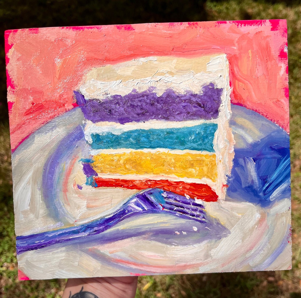 Cake Painting/dessert Art/dessert Artwork/cake Wall Art/bakery Art ...