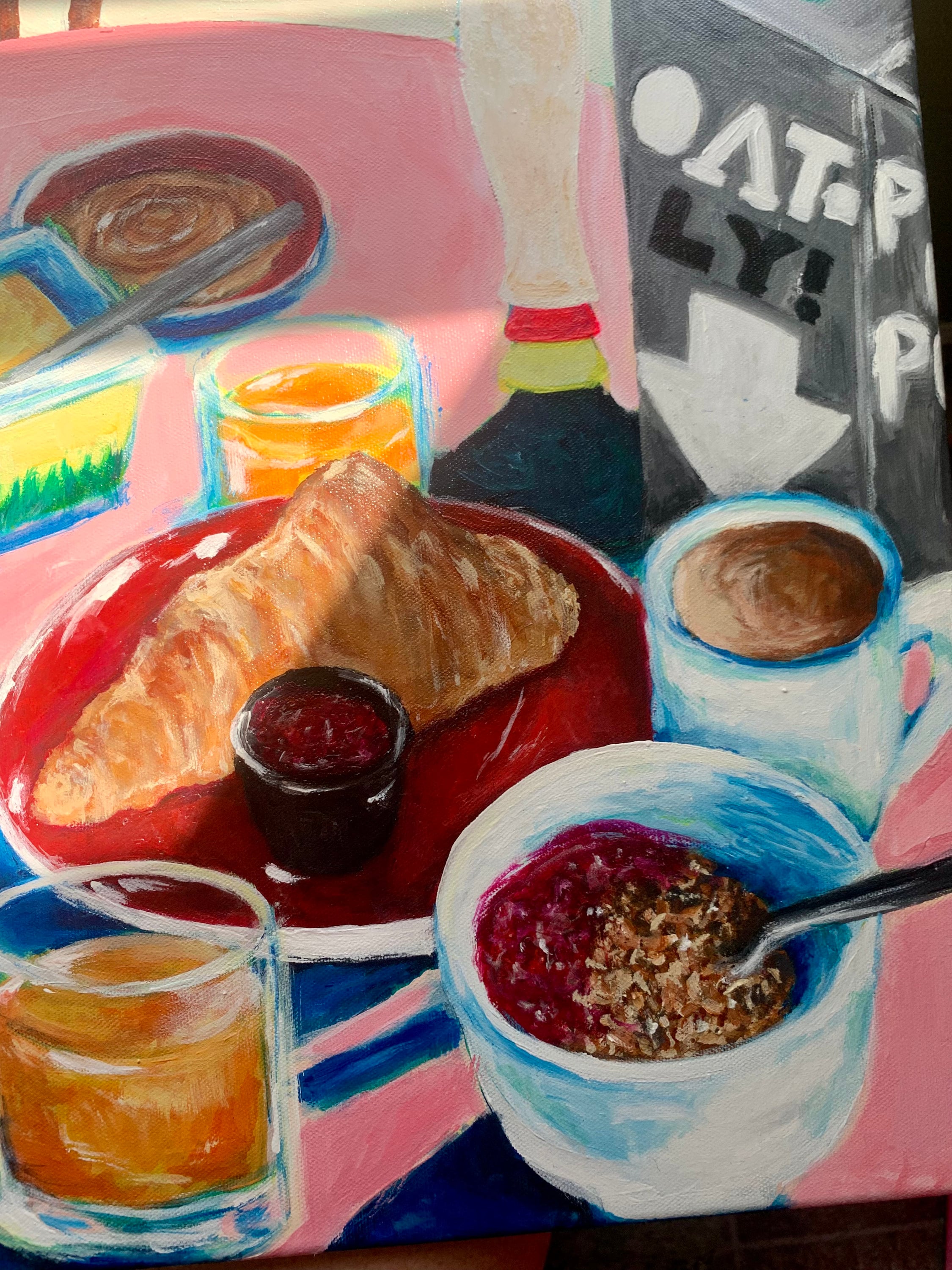 Brunch Art/breakfast Painting/breakfast Art/food Still Life/modern Wall ...
