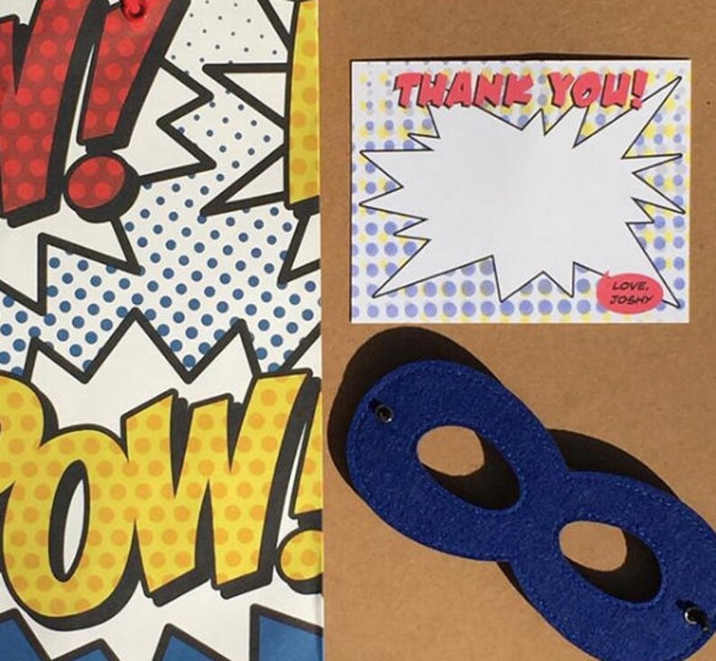 Comic Book Superhero Thank You Notes - Etsy