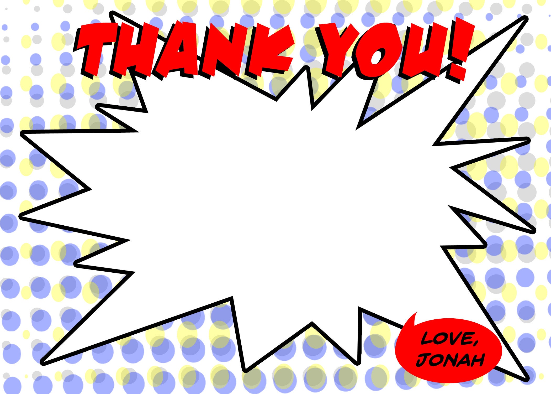 Comic Book Superhero Thank You Notes - Etsy