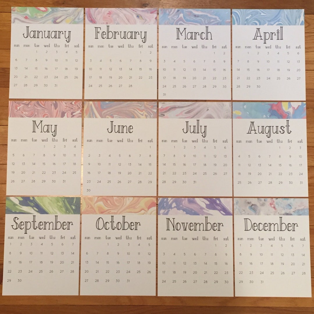 2020 Marble Calendar - Etsy