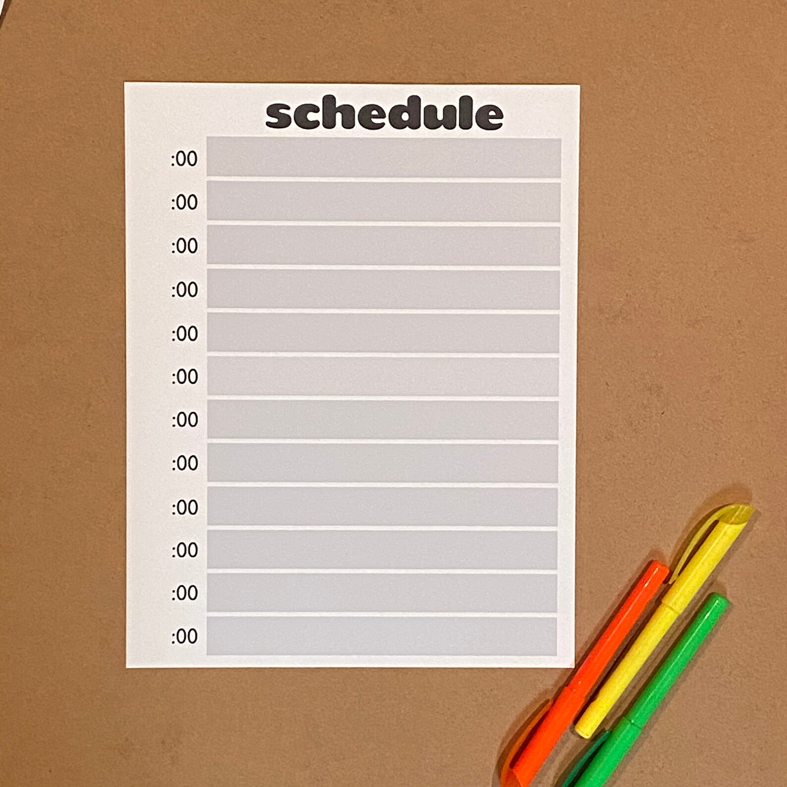 Rainbow Daily Schedule Printable - Etsy