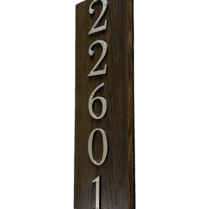House Number Address Vertical Plaque Number Sign Solid Wood Oak - Etsy