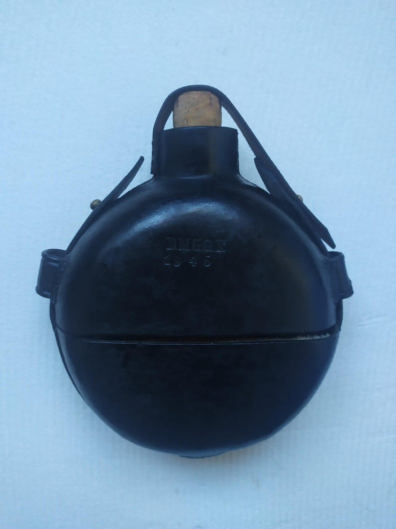 Canteen Military GLASS WWI Vintage Army Gourde De L'armée Water Flask W ...