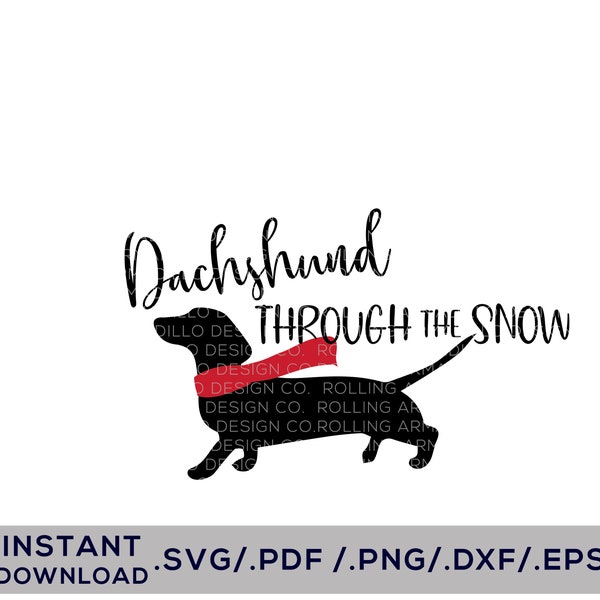 Dachshund Through the Snow - Etsy