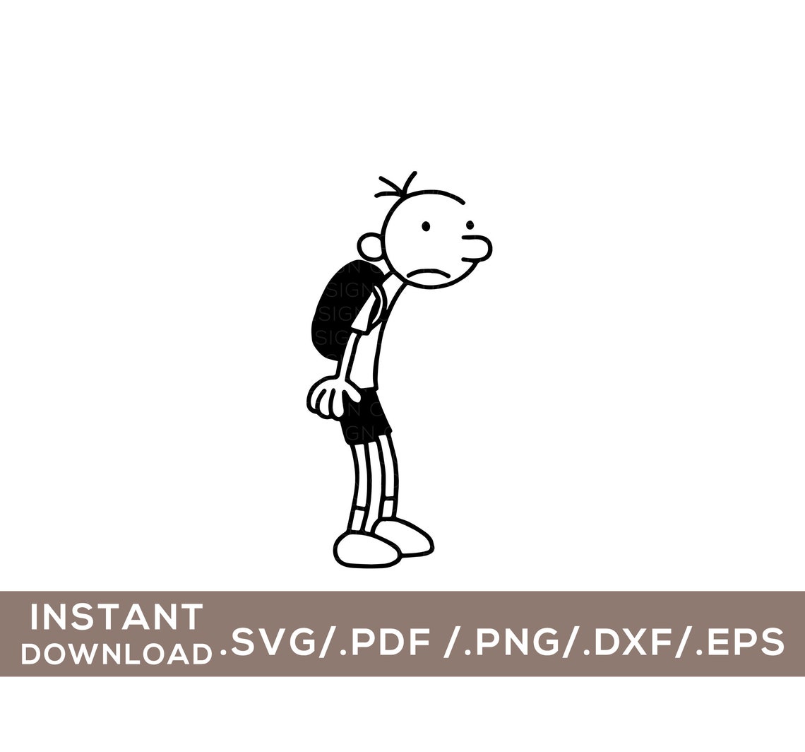 Greg Heffley / Digital Cut File / Svg, Png, Dxf, Pdf, Eps - Etsy