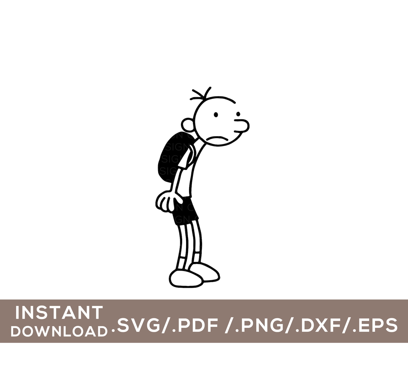 Greg Heffley / Digital Cut File / Svg, Png, Dxf, Pdf, Eps - Etsy
