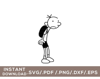 Greg Diary of a Wimpy Kid Svg - Etsy