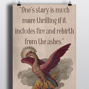 Fire and Rebirth From the Ashes - Phoenix / Instant Download Print - Etsy