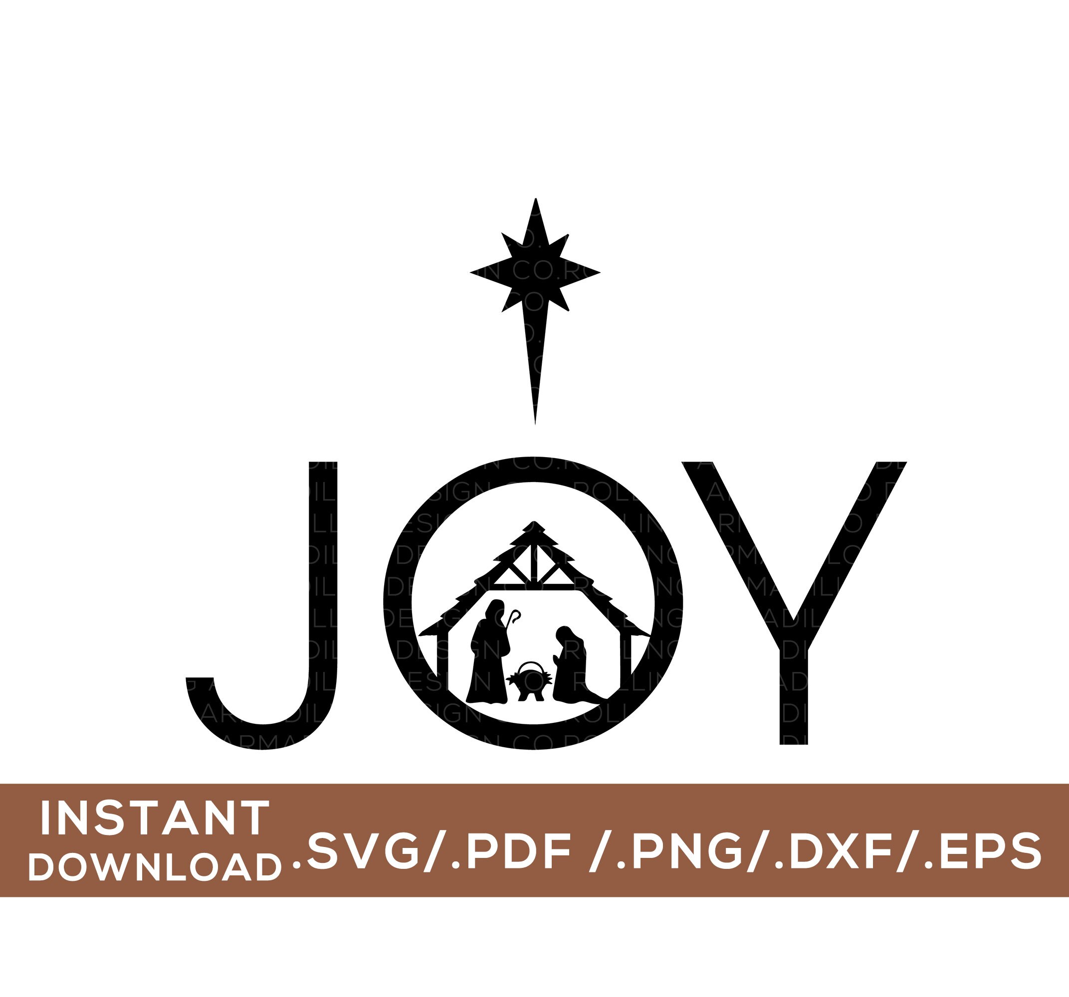Joy / Nativity / Digital Cut File / Svg, Png, Dxf, Pdf, Eps - Etsy