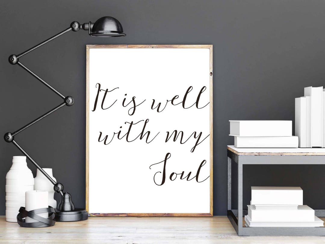 It is Well Wall Art / Instant Download Print - Etsy