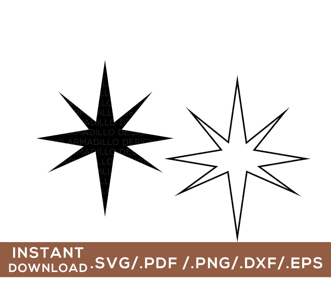 Star / Digital Cut File / Svg, Png, Dxf, Pdf, Eps - Etsy