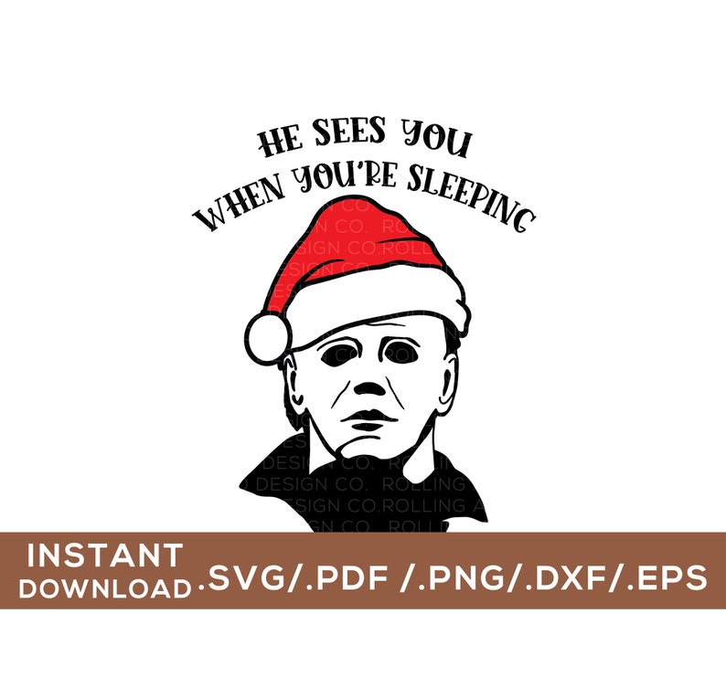 Michael Myers Santa Hat Digital Cut File Svg Png Dxf Etsy Finland