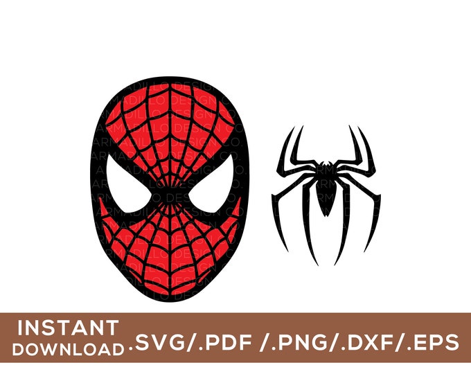 Spiderman Mask SVG, PNG, PDF, Download File for Vinyl Decal, Cut Files ...