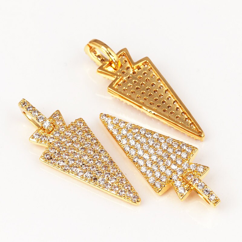 Clear CZ Sword Weapon Pendant Micro Pave Charm / Clear Cubic - Etsy