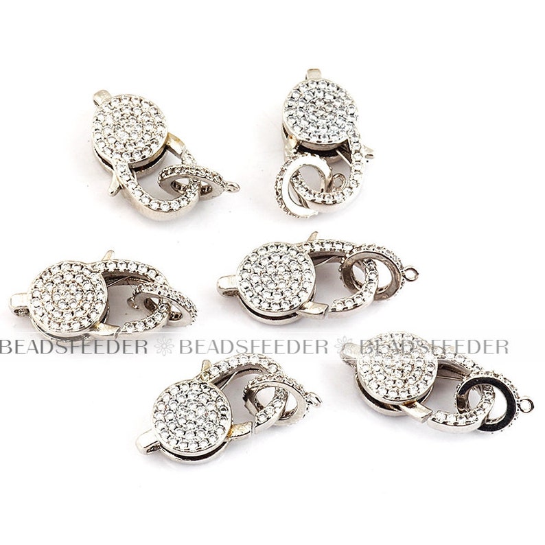 Lobster Claw Clasp for Bracelet Necklace Buckle Micro Paved - Etsy